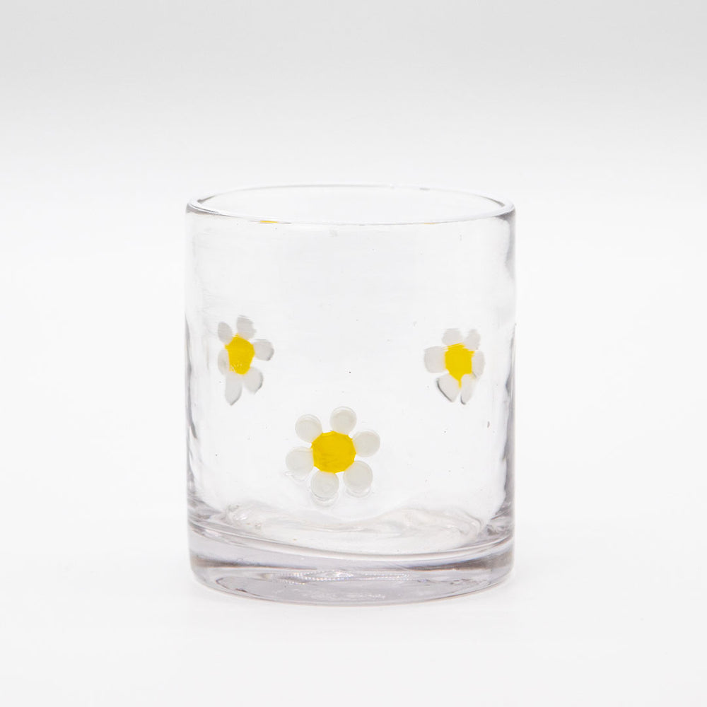 Iconic Glass Tumbler - Daisy